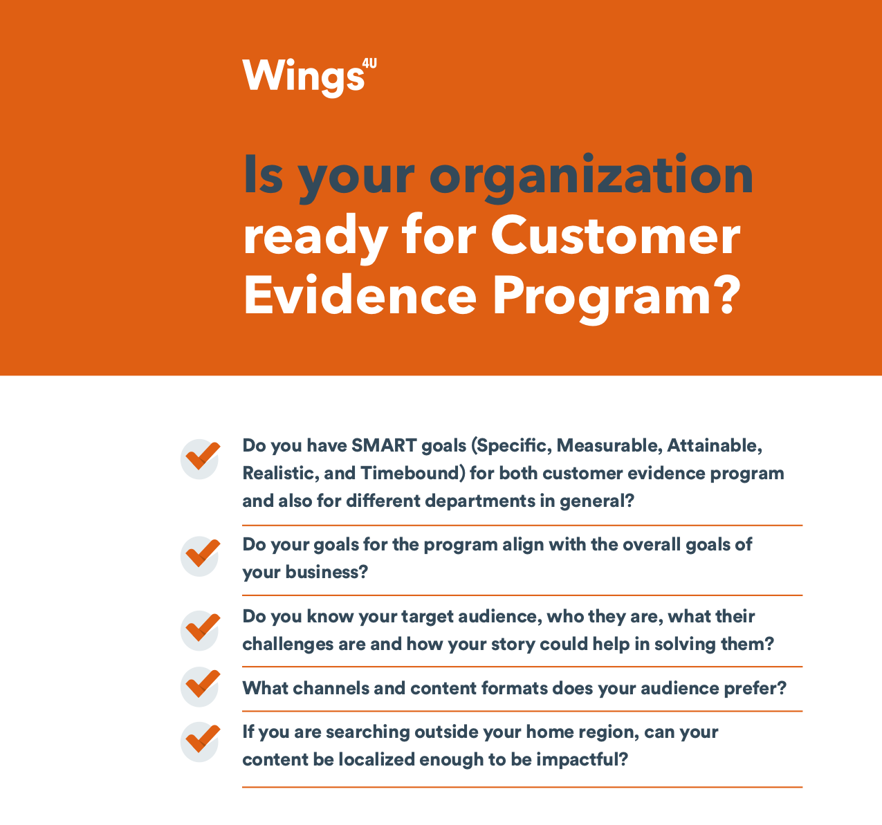 Is your organization ready for customer evidence program? [Checklist]